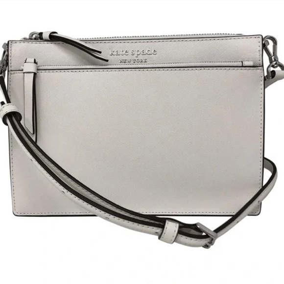 kate spade | Bags | Kate Spade White Double Zipper Crossbody Bag | Poshmark